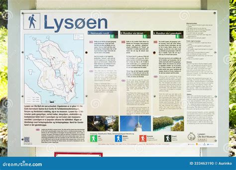 Map And Tourist Information Of Lysoen Island And Ole Bull S Villa