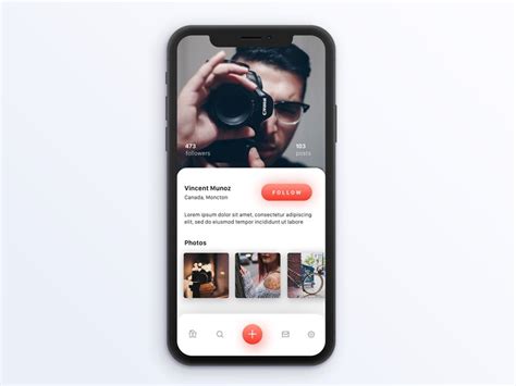 Unsplash Profile Page IOS Ios 7 Design App Development Design Interactive Design