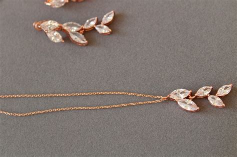Rose Gold Vintage Style Bridal Earrings Art Deco Crystal Etsy Uk