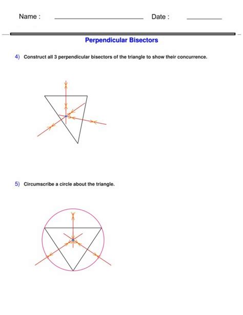 Construct The Perpendicular Bisector Perpendicular Bisector