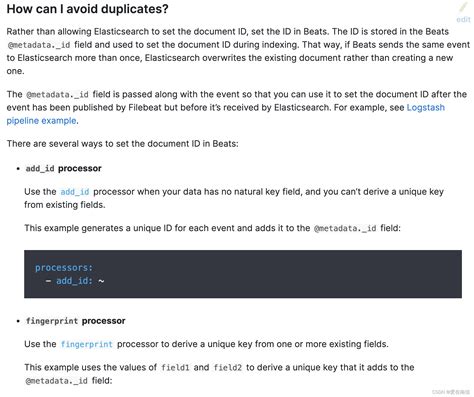 Filebeat采集数据到es保证数据不重复filebeat重启数据重复抽取 Csdn博客