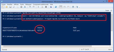 Le blog de la souris sans souci Comment signer numériquement un script Powershell avec un