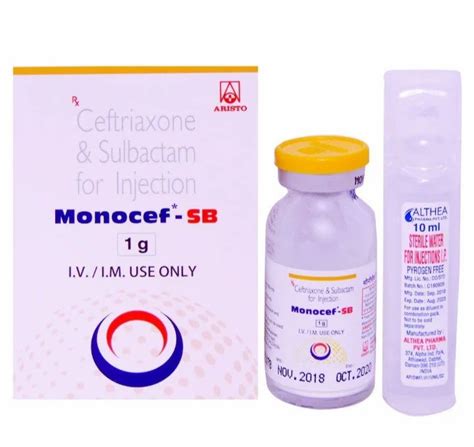 Monocef Sb 1gm Ceftriaxone And Sulbactam Injection At Best Price In Nagpur