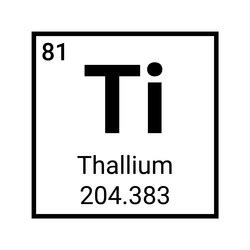 Thallium Tl Periodic Table Element Royalty Free Vector Image