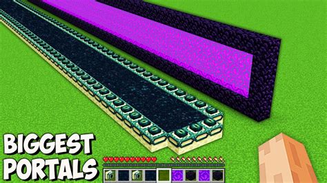 This Is The Longest Nether Vs End Portal In Minecraft I Found The Biggest Secret Portal Youtube