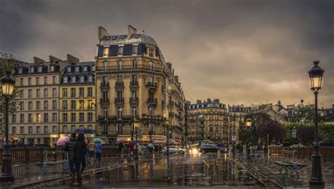 888213 France Houses Paris Town Square Street Lights Rare