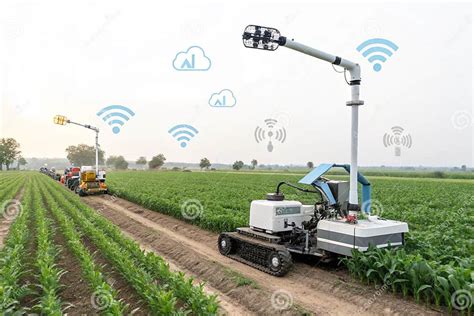 iot in agriculture smart robotics and ai for farm management stock