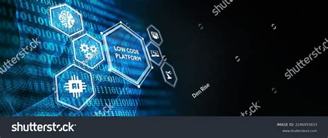 low code software development platform technology stock illustration