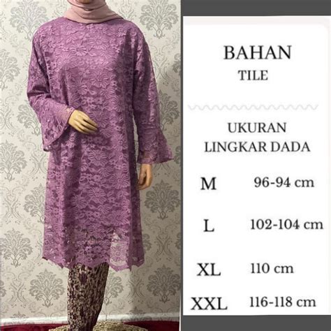 Jual SETELAN KEBAYA TUNIK BROKAT KEBAYA MODERN KEBAYA MURAH KEBAYA