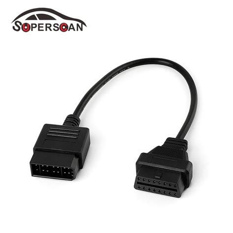 For Nissan 14 Pin 14Pin Consult Male to OBD 2 OBDII DLC 16 Pin Female ...