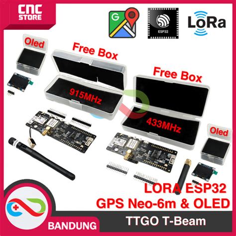 Promo LILYGO TTGO T Beam LORA ESP32 433MHz 915MHz GPS Neo 6m OLED 0 96