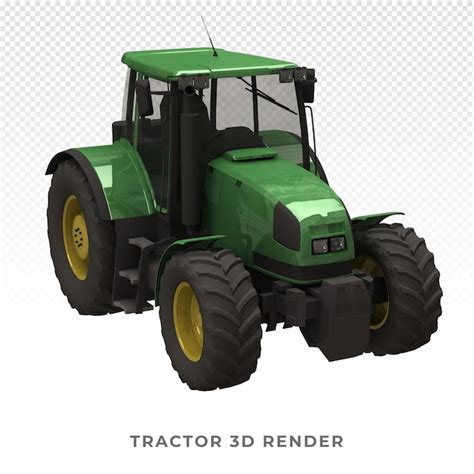 Premium Psd Tractor 3d Render