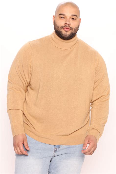Deangelo Turtleneck Sweater Camel Fashion Nova Mens Sweaters