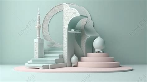 이슬람 연단은 매혹적인 3d 렌더링 라마단 세일을 제공합니다 연단 배경 라마단 배경 라마단 세일 배경 이미지 Hd 연단 라마단 라마단 세일 배경 사진 무료