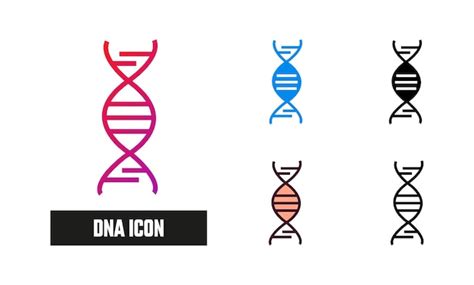 Premium Vector Dna Icon Set Vector Illustration