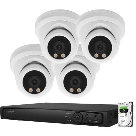 Full Color Night VisionAnpviz 5MP POE IP Security Camera System 4pcs