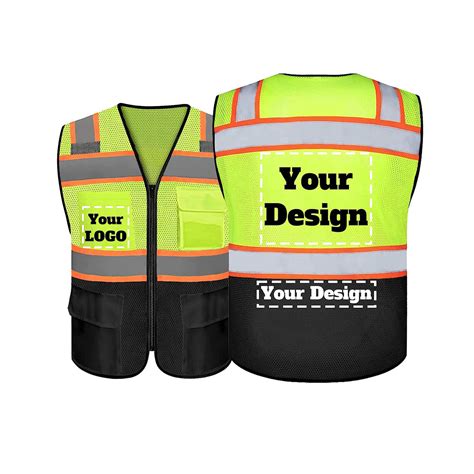 Custom Safety Vest Customize Hi Vis Vest Reflective Vest With Logo
