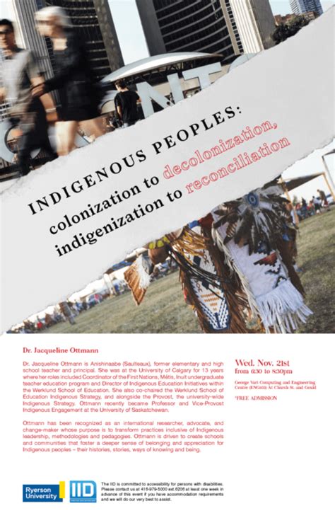 Indigenous Peoples Colonization To Decolonization Indigenization To Reconciliation Wednesday
