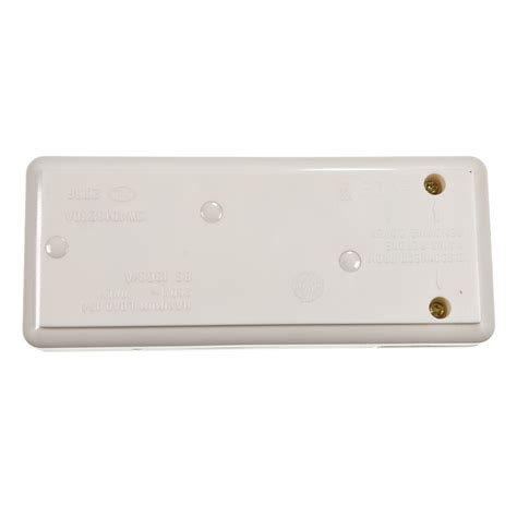 2 Gang 13a Trailing Socket In White