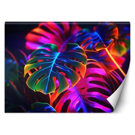 Feeby Fototapeta Monstera fluorescencyjne liście 363771 sklep BRW