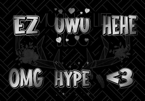 Twitch Discord Emote Pack Cute 6 Pack Metallic Silver Etsy
