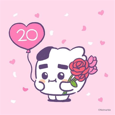 주먹밥쿵야 On Instagram 스무살 축하해 ️💋🌹 빛나는스무살 설레는스무살 스무살데이 청춘 성년의날 주먹밥쿠