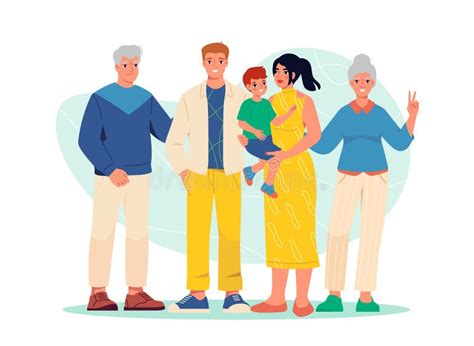 Familly Generations Vector Concept Stock Vector Illustration Of Wife