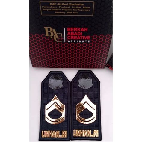 Jual Pangkat Pdu Unhan Ri Chevron 2 2 Bahan Logam Exclusive Shopee