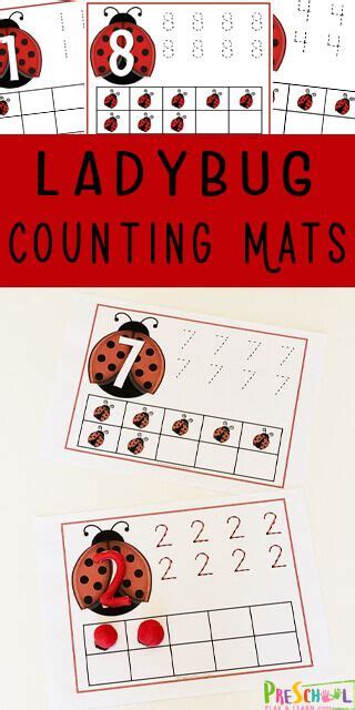 Free Ladybug Counting Mats These Are Such A Fun Preschool Counting
