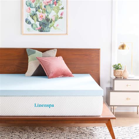 Linenspa 3 Inch Memory Foam Mattress Topper Gel Infused King Mattress Topper Certipur Us