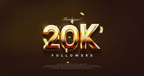 20k 추종자에게 감사하는 반짝이는 골드 색상의 현대적인 디자인 3차원 형태에 대한 스톡 벡터 아트 및 기타 이미지 3차원 형태 Number 1000 감사합니다