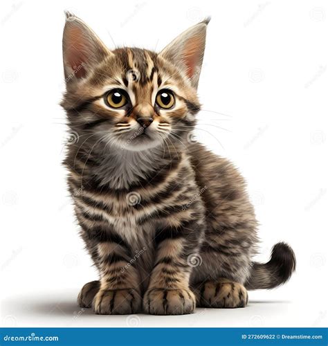 Happy Cute Adorable Cat Generative Ai Stock Illustration