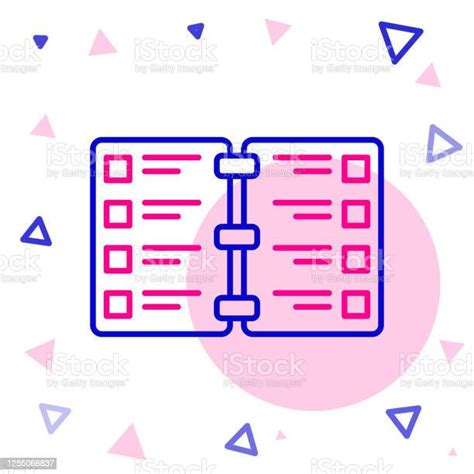 흰색 배경에 격리 된 라인 레스토랑 카페 메뉴 아이콘 다채로운 개요 개념 벡터 일러스트레이션 고풍스런에 대한 스톡 벡터 아트 및