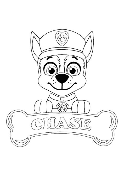 Coloriage Pat Patrouille Chase Gratuit