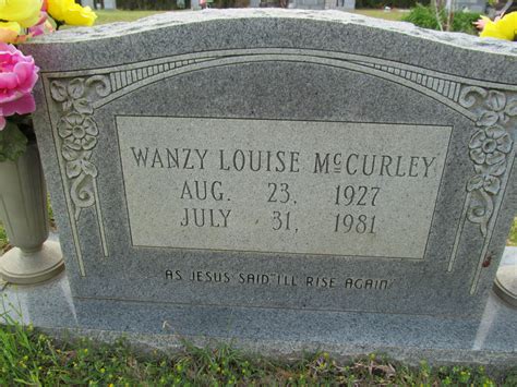 Wanzy Louise Leake Mccurley 1927 1981 Find A Grave Memorial