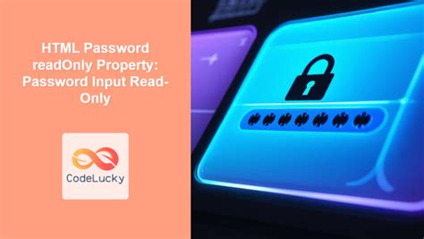 Html Text Readonly Property Text Input Read Only Codelucky
