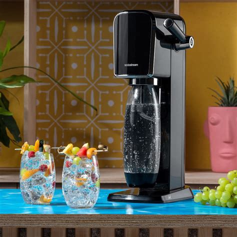 Saturator Do Wody Gazowanej SodaStream ART Czarny Zestaw Butelka Granite Sink