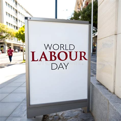 World Labour Day Isolated On White Background Stock Illustration