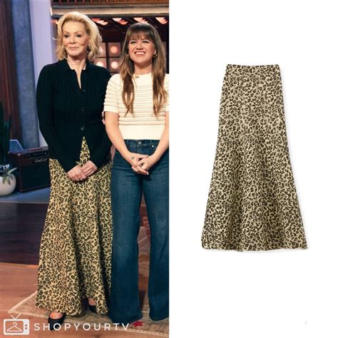 The Kelly Clarkson Show May 2024 Jean Smarts Leopard Maxi Skirt