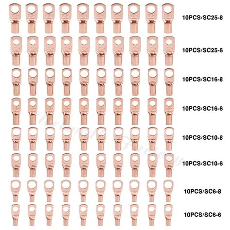 Медные кабельные наконечники Sc4 Sc6 Sc10 Sc16 Sc25 Sc35 10 шт Aliexpress