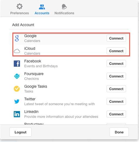 Sunrise Add Accounts Shows Options I Ve Added I Do Not Receive Visual
