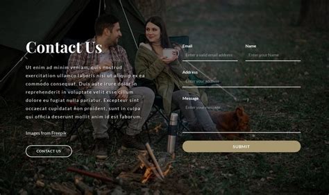 contact us block with image background wix template alternative