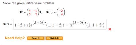 Solved Solve The Given Initial Value Problem Chegg