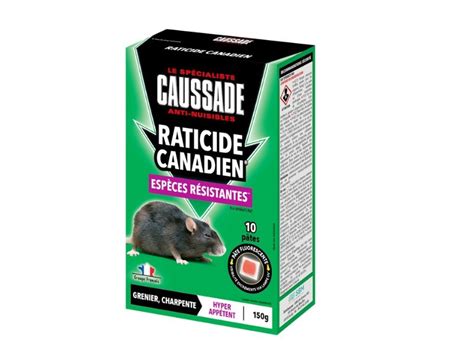 Raticide Canadien Espèces Résistantes Pâtes 150 G Soergen Distribution