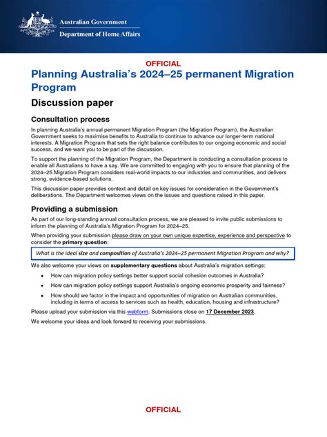 2024 25 Permanent Migration Program Pdf Immigration Human Migration