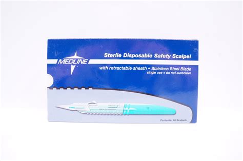 Medline Mds15311 Sterile Disposable Safety Scalpel Box Of 10