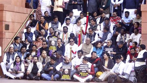 Suspended Opposition Mps Stage A Protest During The Winter Session Of