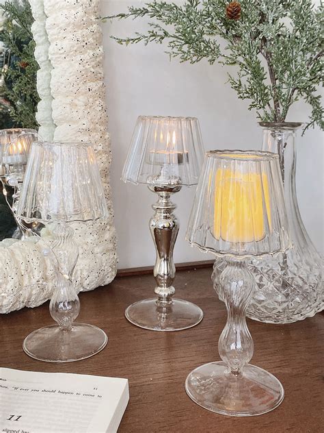 썸띵플레이 빈티지램프 티라이트 캔들 홀더 유리 촛대 레트로 인테리어 오브제 감성 소품 위시버킷