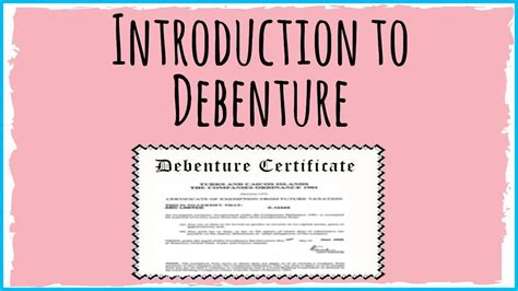 Introduction To Debentures And Its Types Letstute Accountancy Youtube
