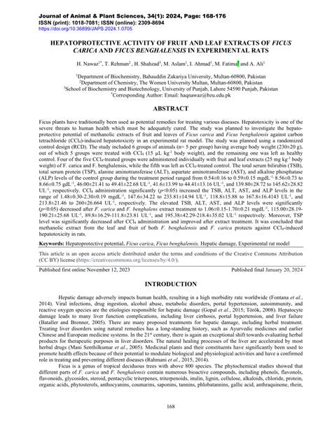 Pdf Hepatoprotective Activity Of Fruit And Leaf Extracts Of Ficus